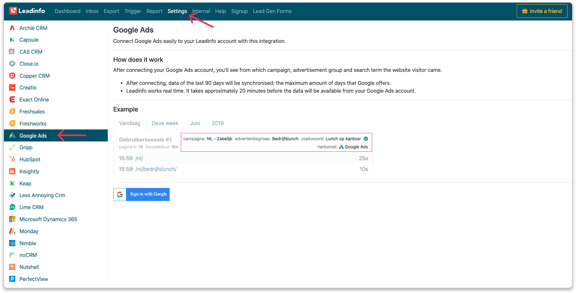 Google Ads integration